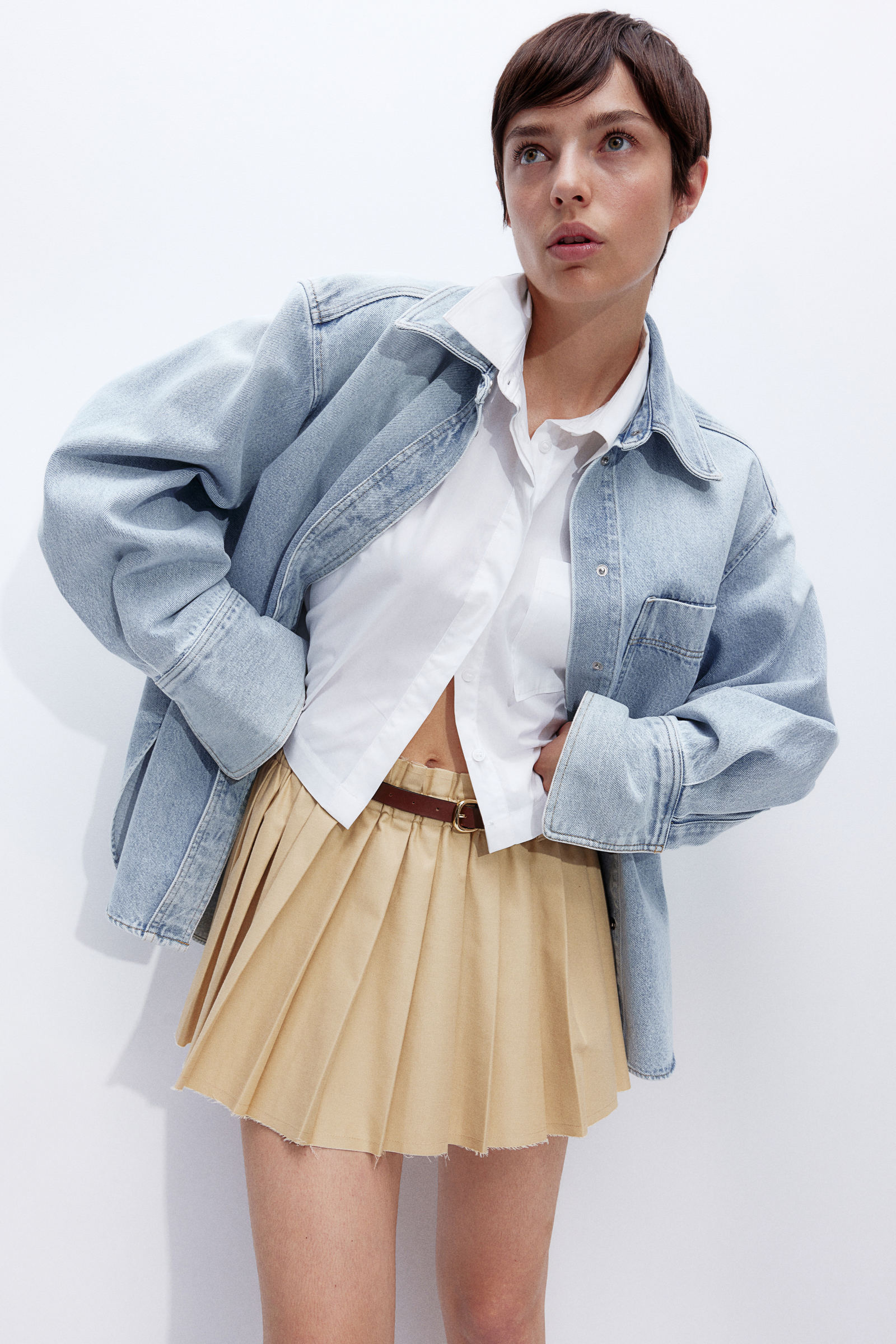 Pollera mini tableada - H&M UY